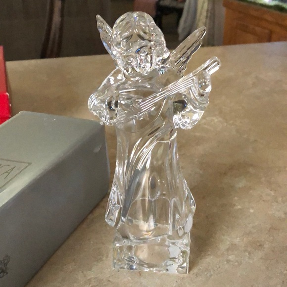 Mikasa | Accents | Mikasa Crystal Angel Mandolin Statue Figurine | Poshmark